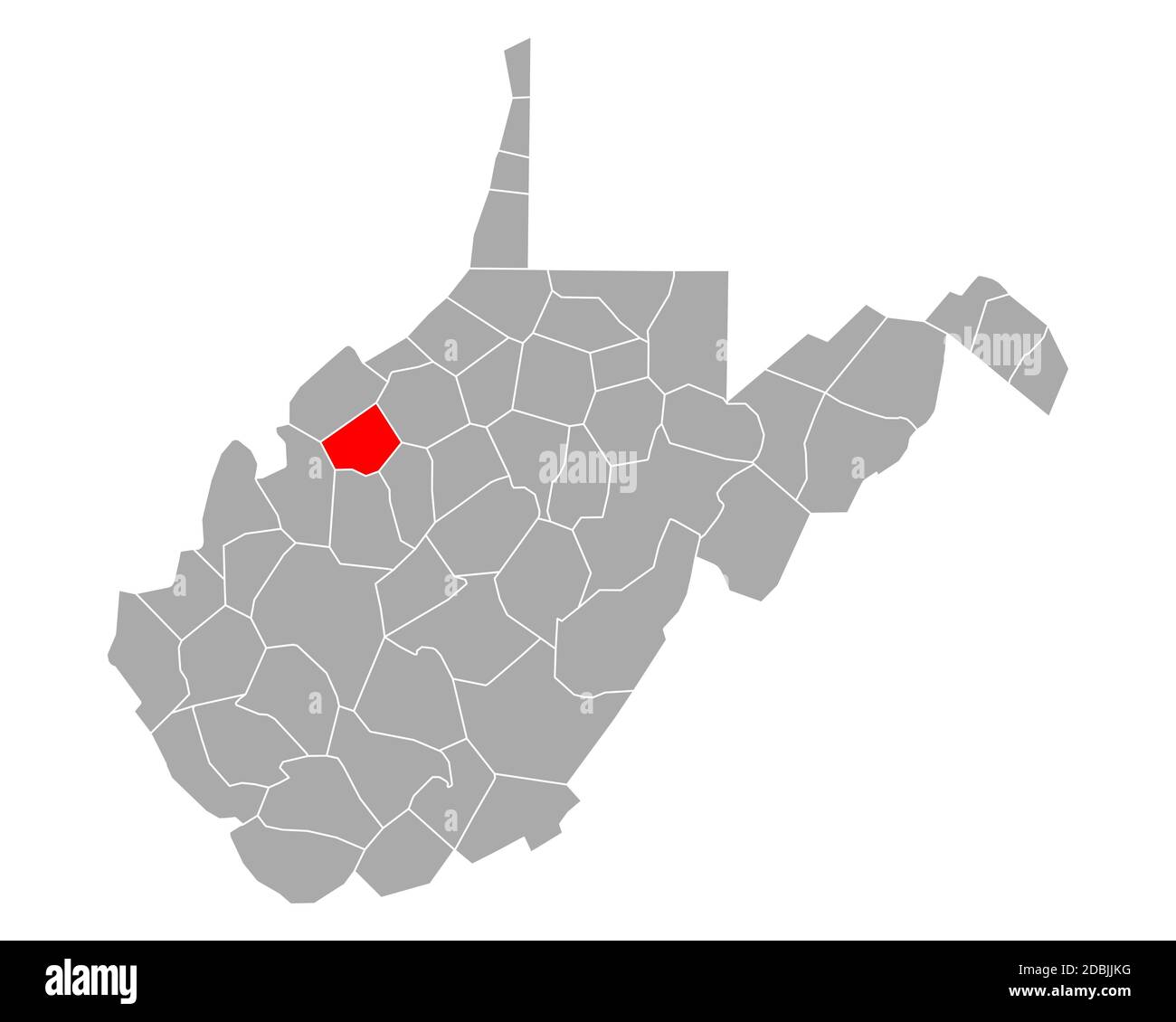 Map of Wirt in West Virginia Stock Photo - Alamy