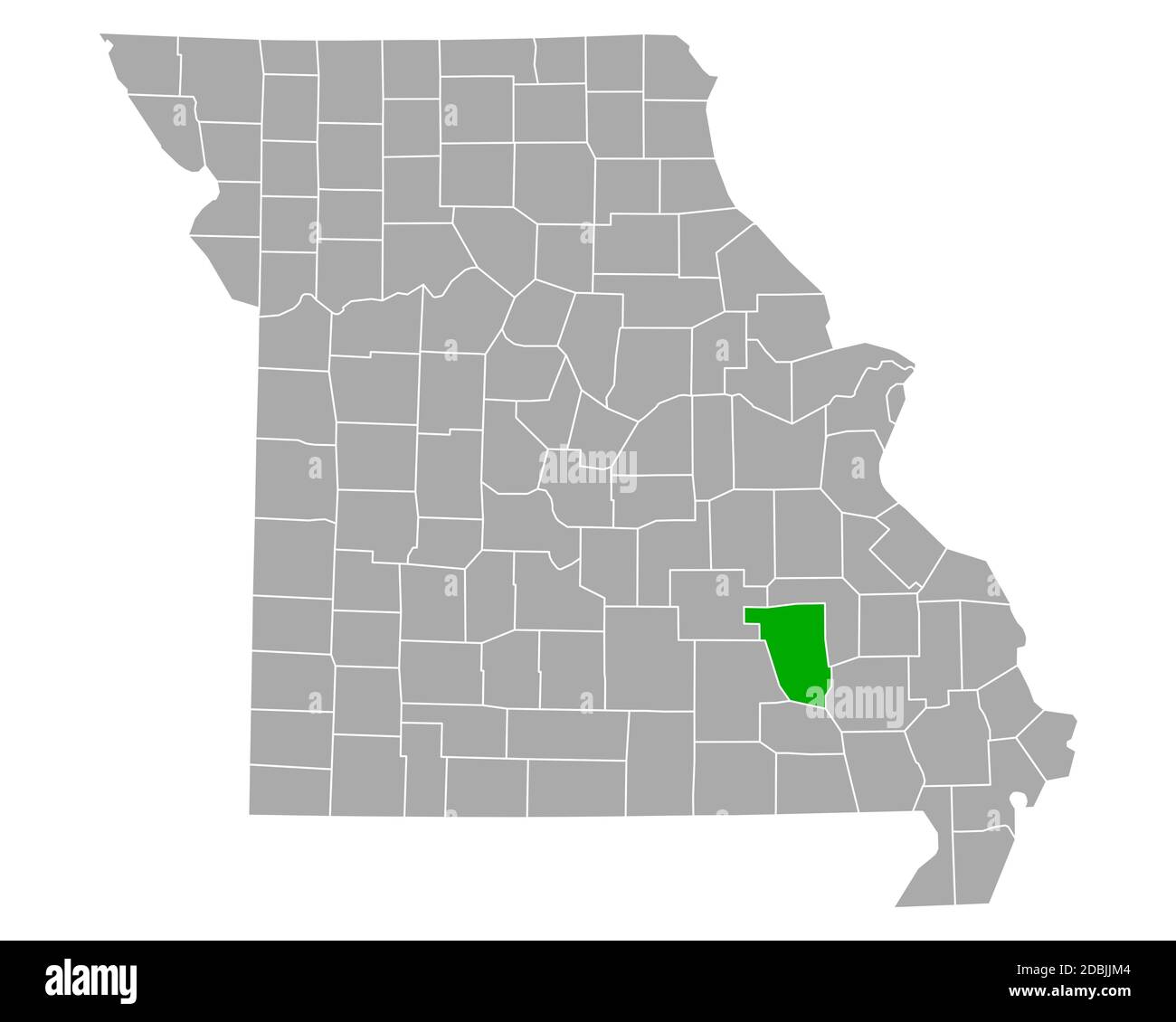 Map of Reynolds in Missouri Stock Photo - Alamy