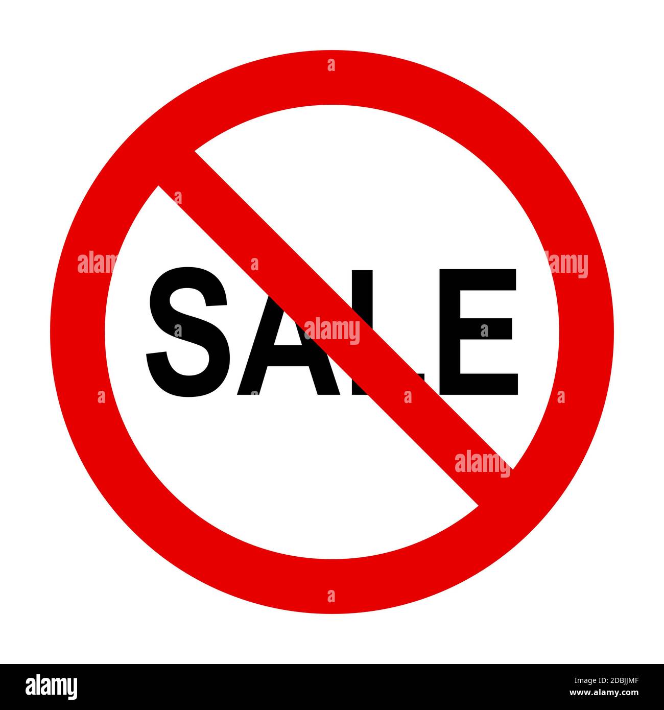 Sale and prohibition sign Stock Photo - Alamy