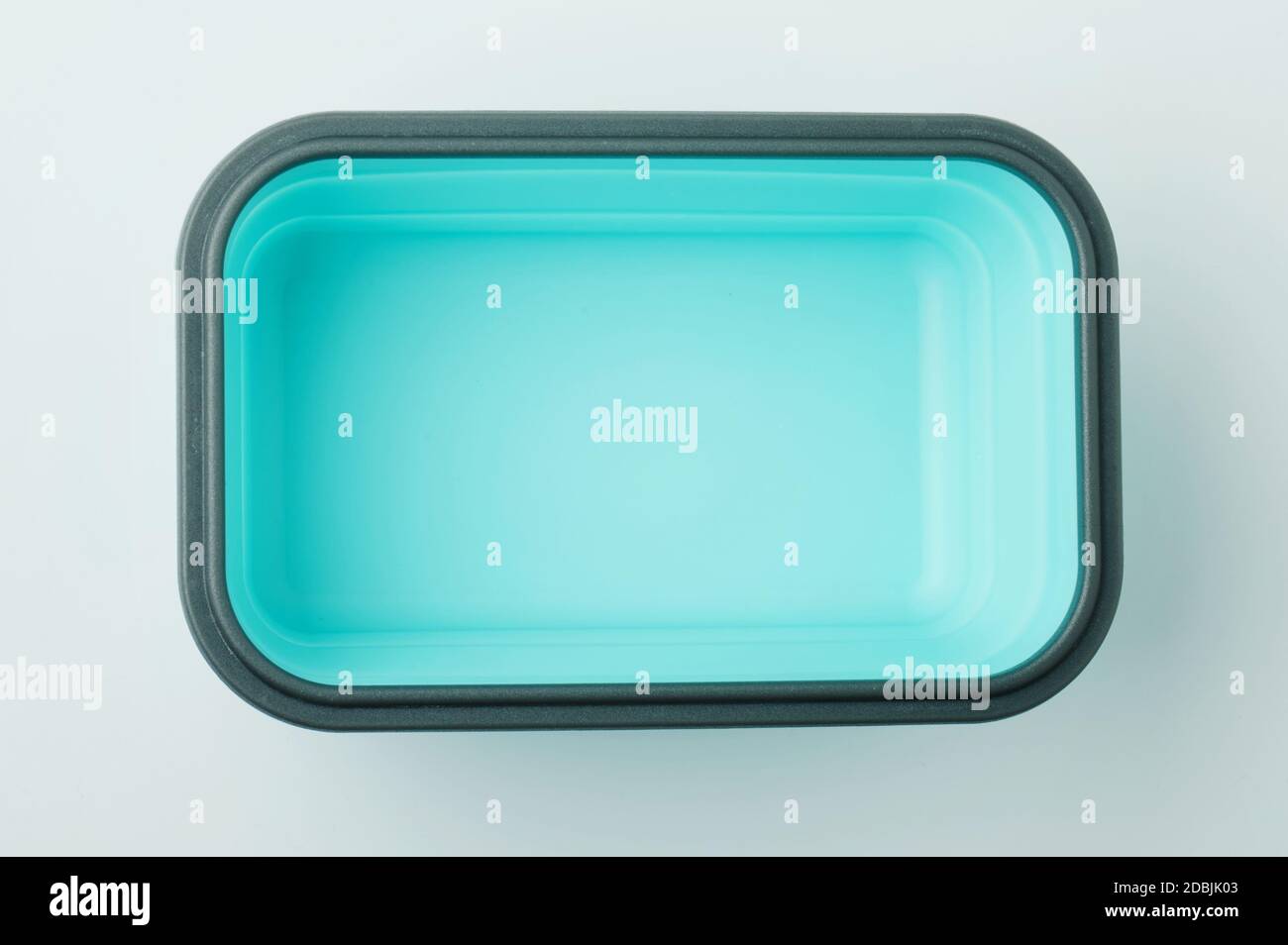 Green empty rectangle plastic container above top view isolated Stock ...