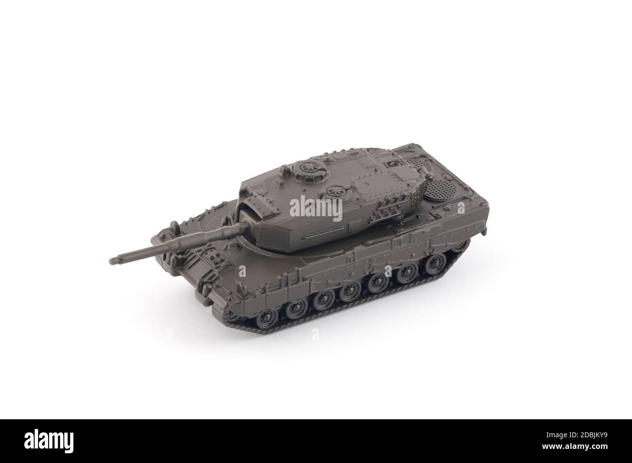 Modern tank toy miniature isolated on white background with clipping ...