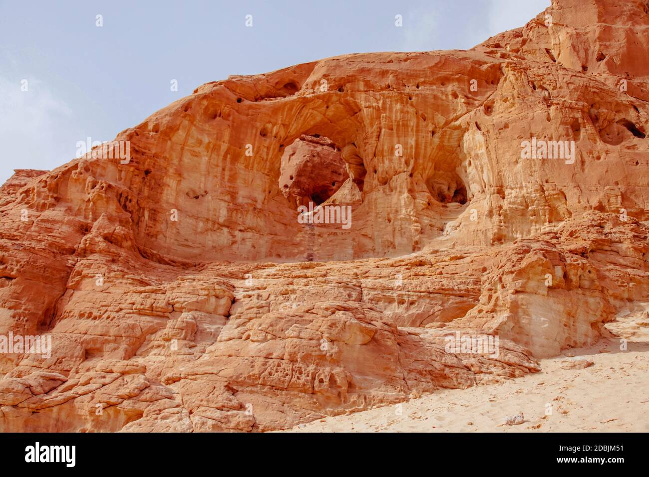The red sand rocks in Timna park, Israel. Horizontal view Stock Photo ...