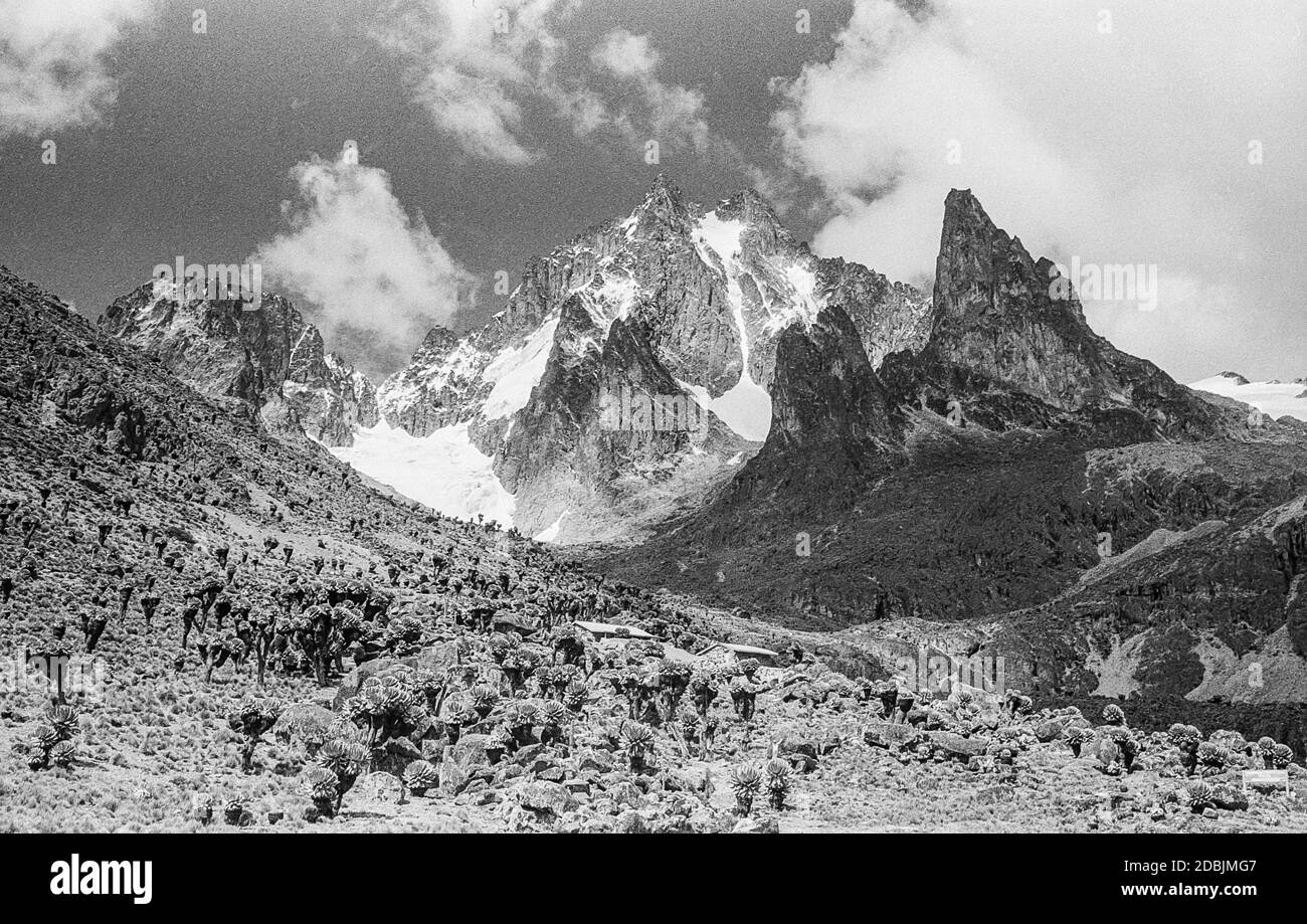 Kenya. This is Mount Kenya from the Teleki Valley as it was in 1976/77 ...