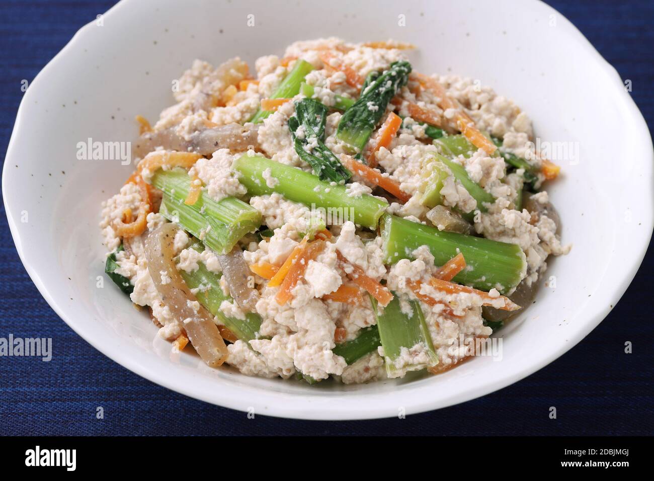 Japanese traditional food, Seasoned of tufu and vegetables, Aemono ...