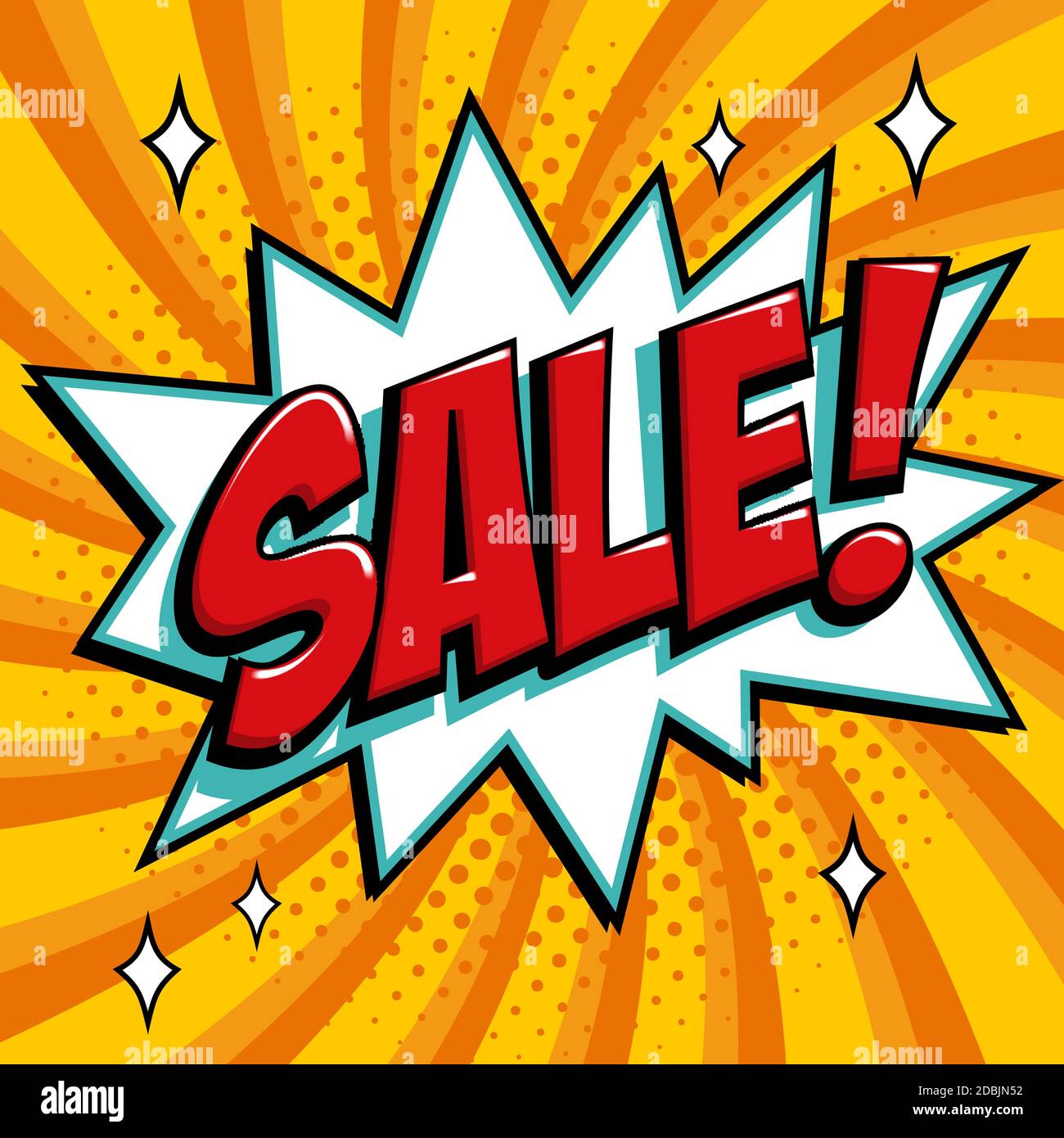 Orange sale web banner. Pop art comic sale discount promotion banner ...