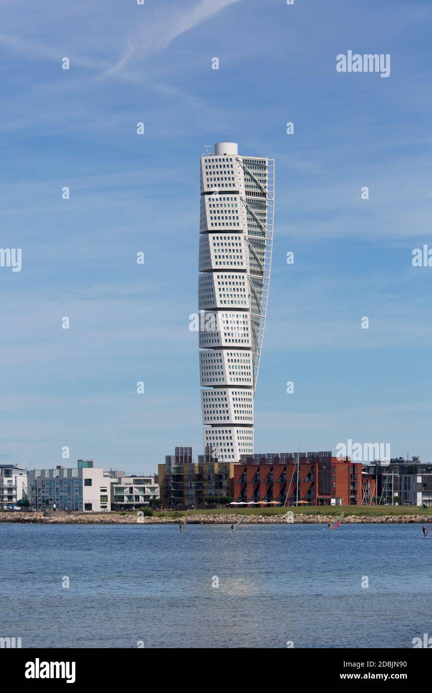 Malmo, Sweden - June 24, 2019: Turning Torso, modern skyscraper, the ...