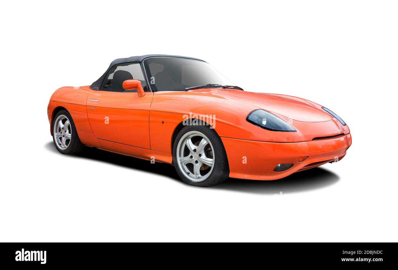 Italian roadster car isolated on white background Stock Photo - Alamy