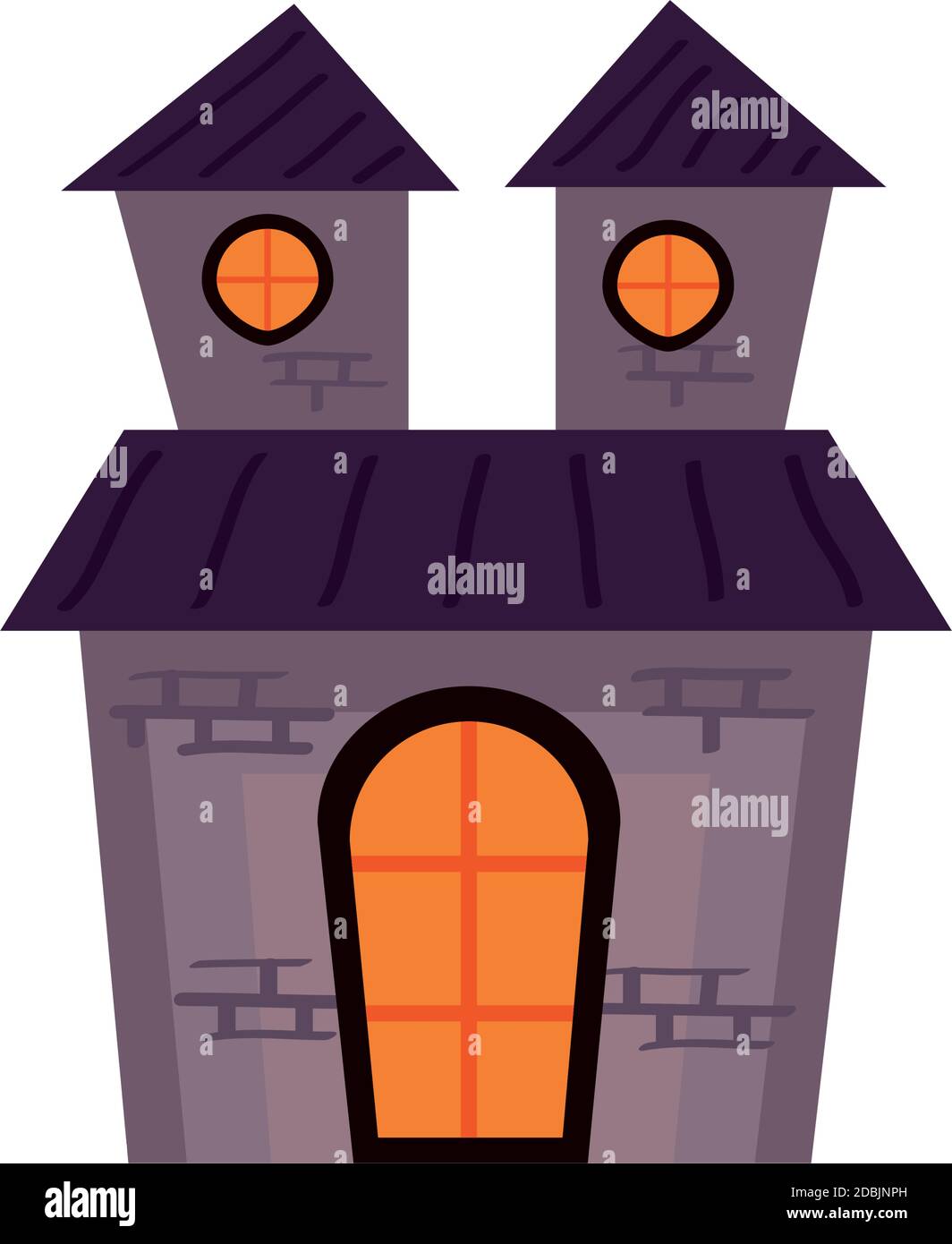 halloween castle haunted building icon vector illustration design Stock ...