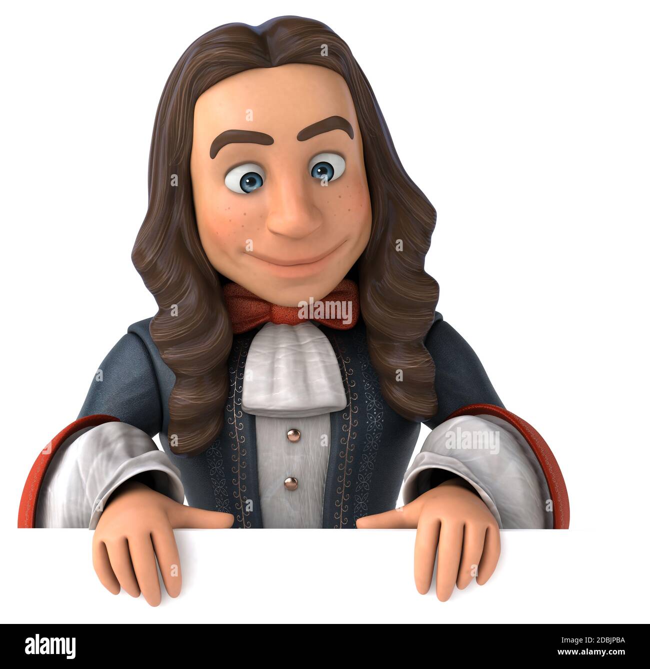 Cartoon man in historical baroque costume Stock Photo - Alamy