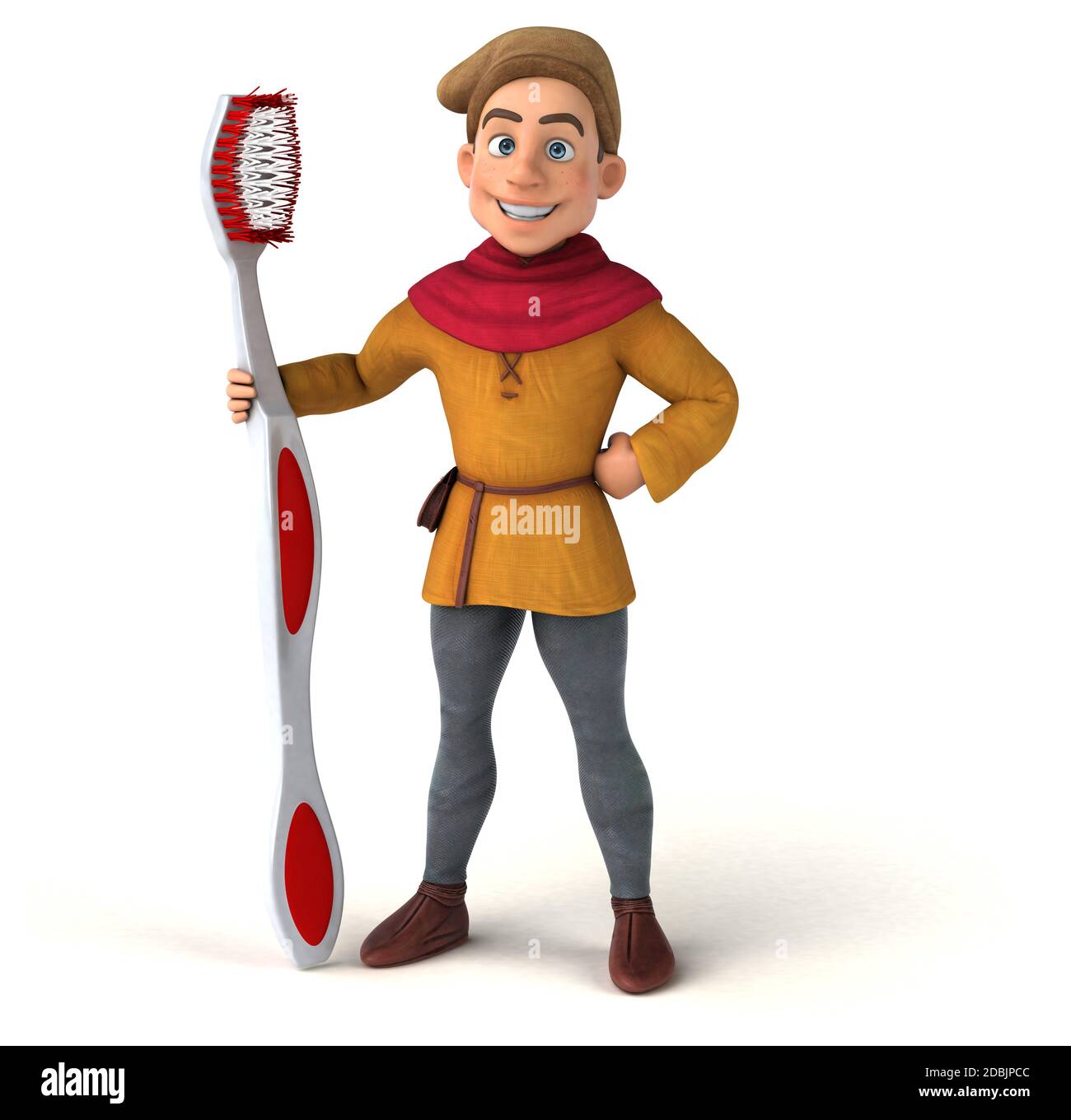3D Illustration of a medieval historical character Stock Photo - Alamy