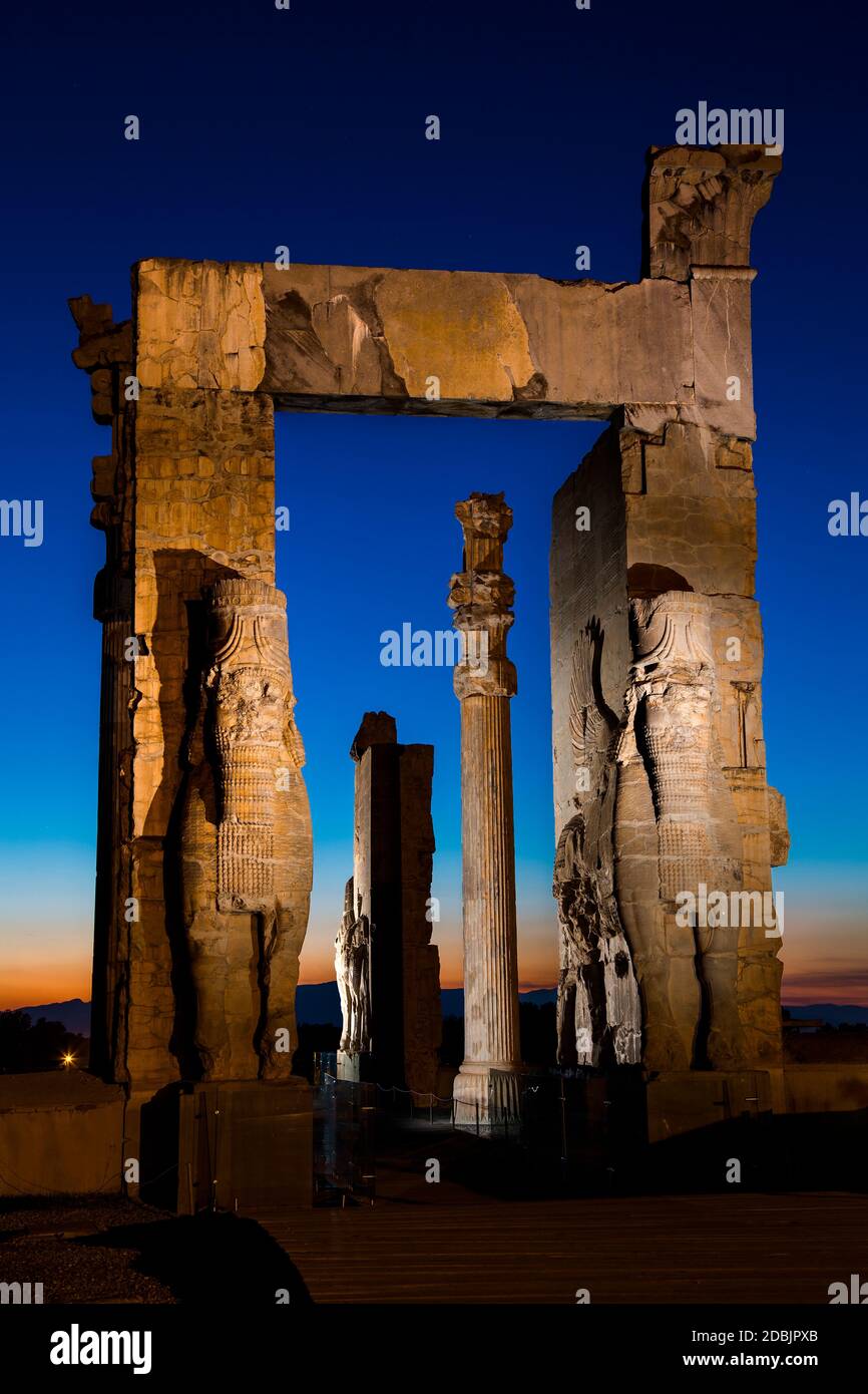 The Gate of All Nations, also known as the Gate of Xerxes, is located ...
