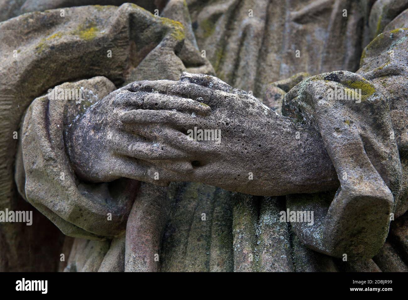Hands of a stone sculpture Stock Photo - Alamy
