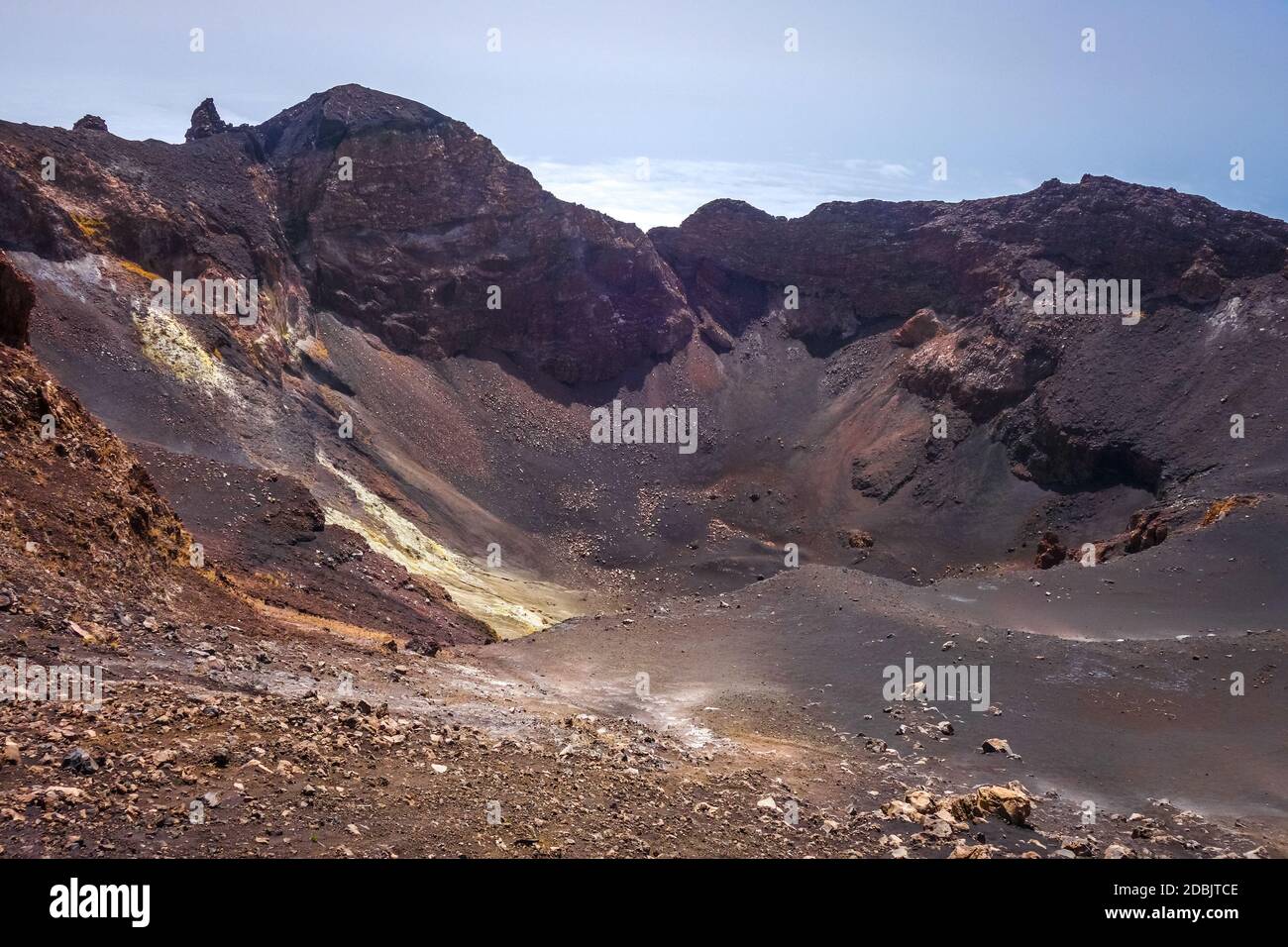 Pico do Fogo volcano crater in Cha das Caldeiras, Cape Verde, Africa ...
