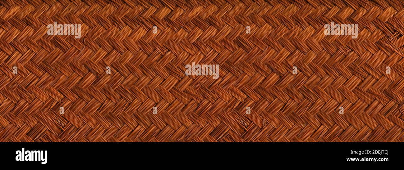 Woven light bamboo mat texture background banner Stock Photo - Alamy