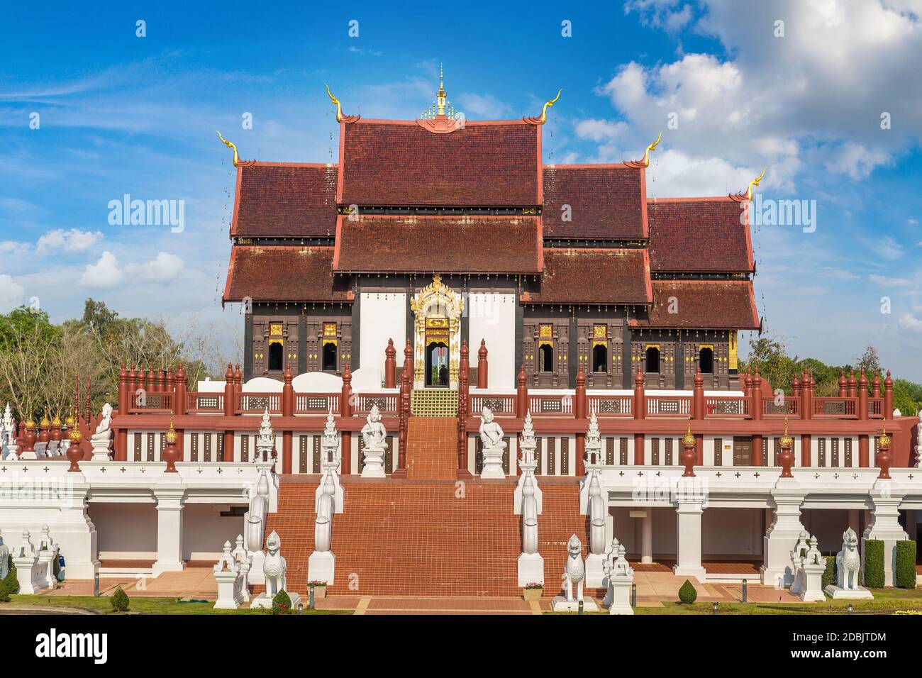 The Royal Ratchaphruek Park in Chiang Mai, Thailand in a summer day ...