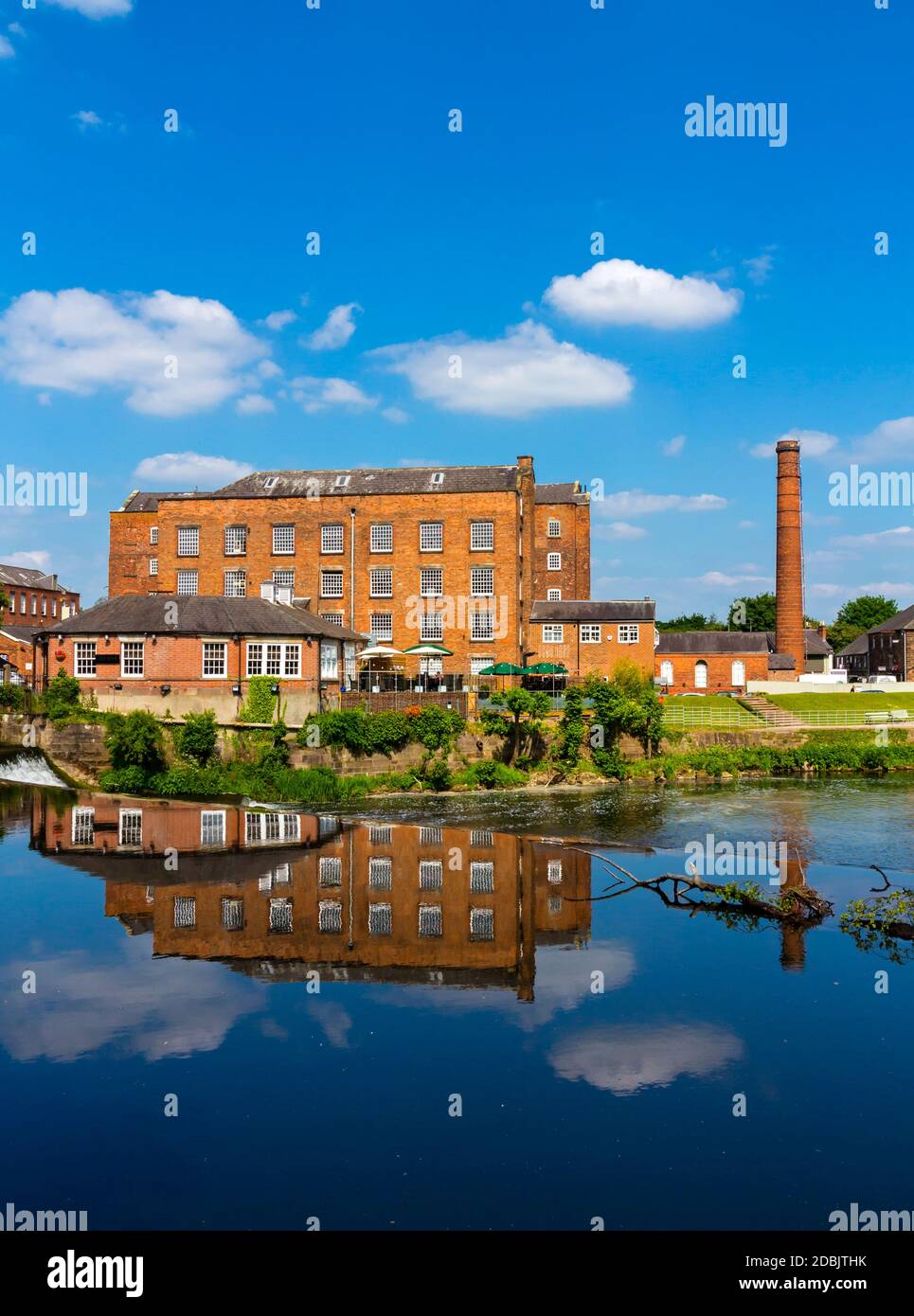 The River Derwent and Boars Head Mills at Darley Abbey a village near ...
