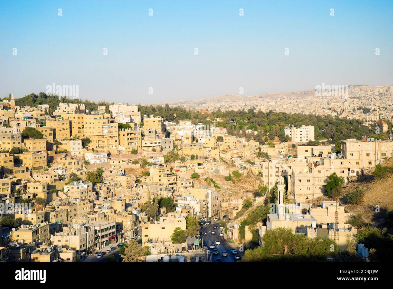 The white building landscape of Amman, Jordan, at dusk Stock Photo - Alamy