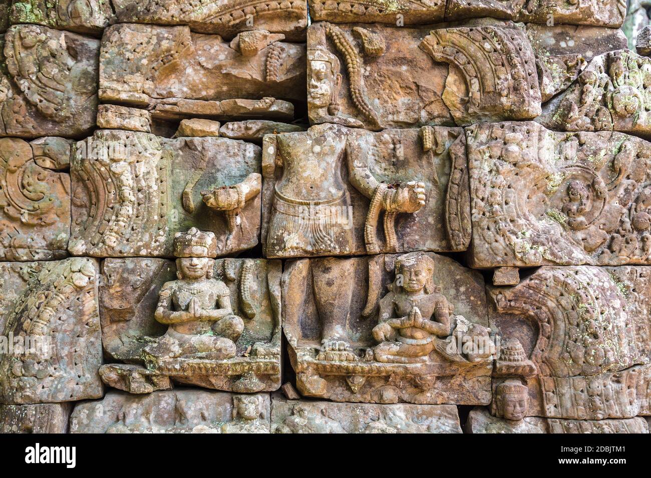 Ta Som temple in complex Angkor Wat in Siem Reap, Cambodia in a summer ...