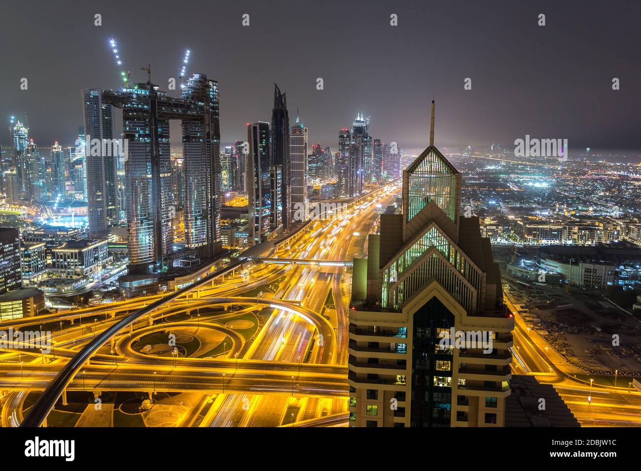 Aerial view scenic dubai marina hi-res stock photography and images - Alamy