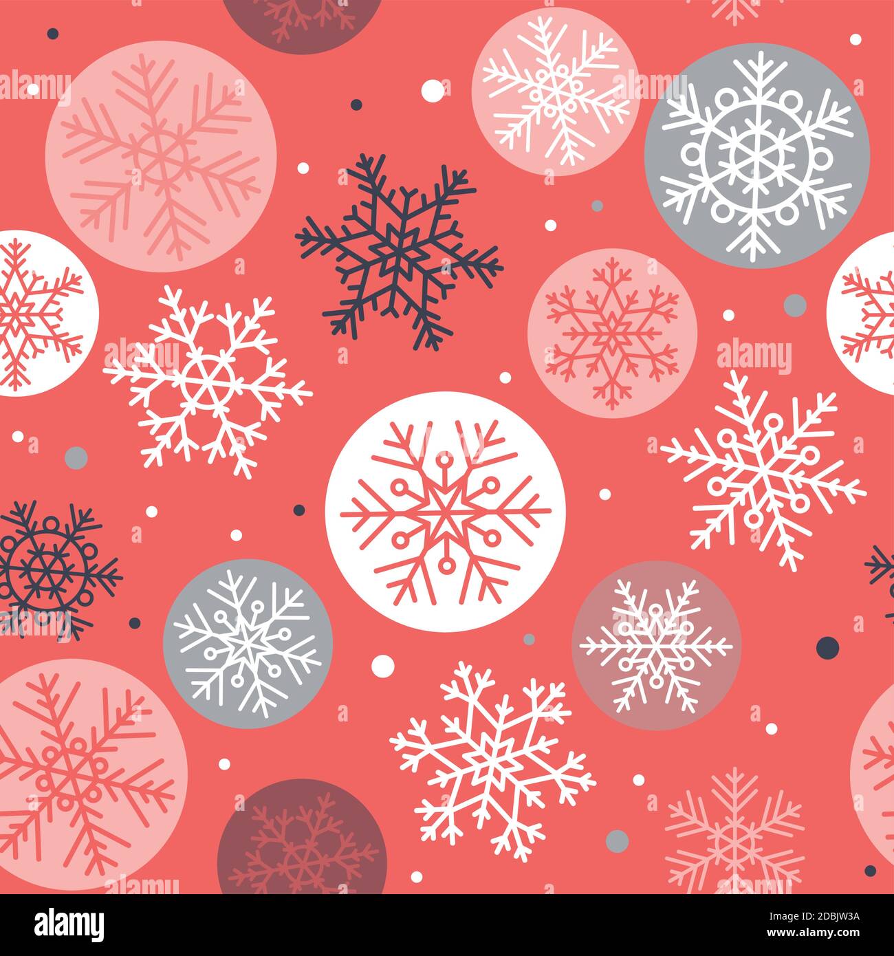 Snowflakes seamless pattern, winter concept vector illustration Stock ...