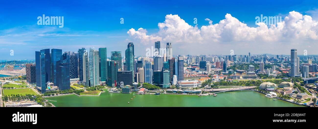 Panorama of Singapore in a summer day Stock Photo - Alamy
