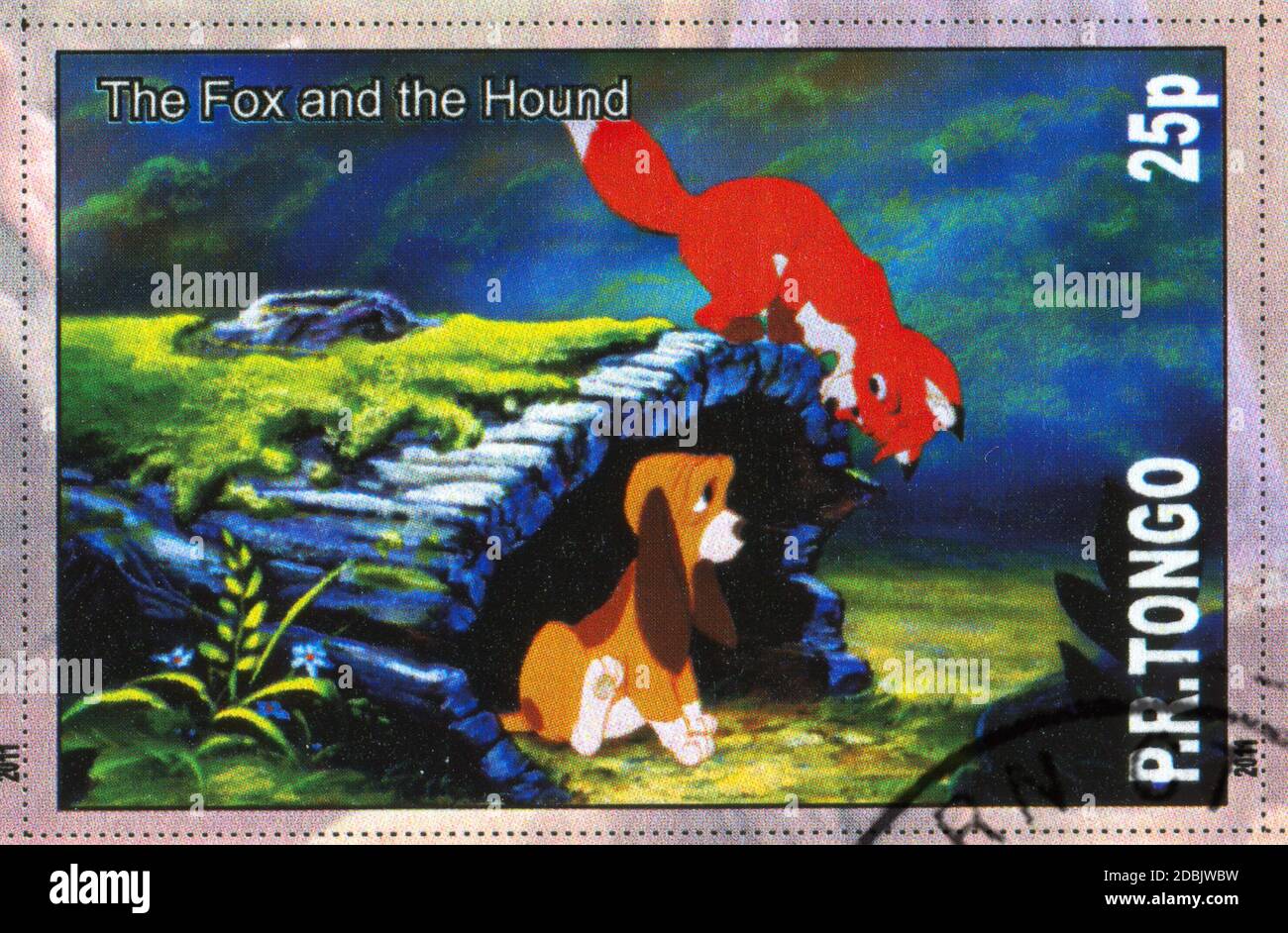 TONGO - CIRCA 2011: stamp printed by Tongo, shows Walt Disney cartoon ...
