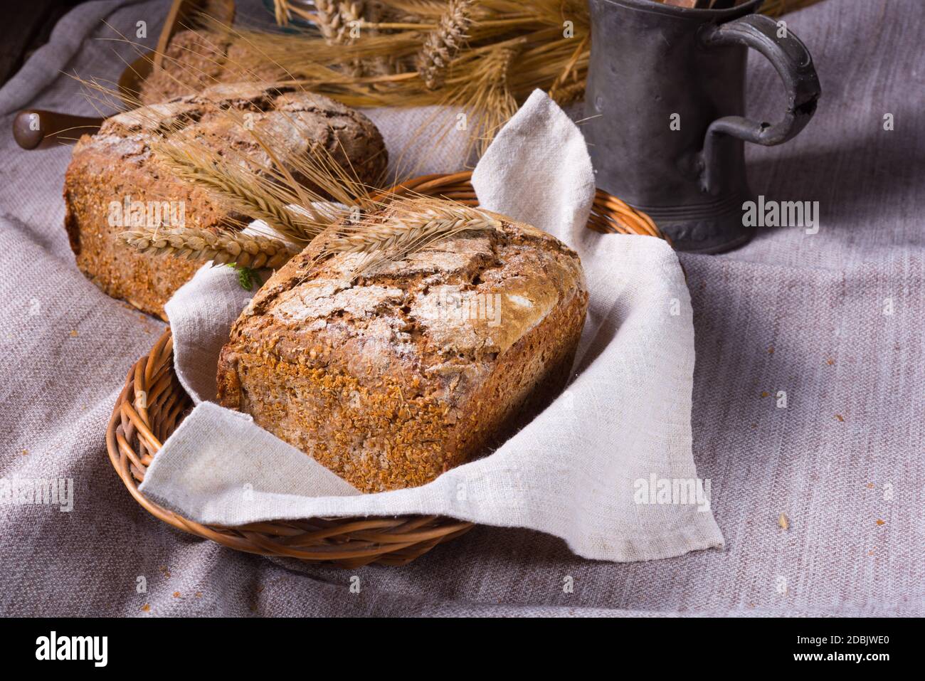 Delicious and healthy homemade wholemeal bread Stock Photo - Alamy