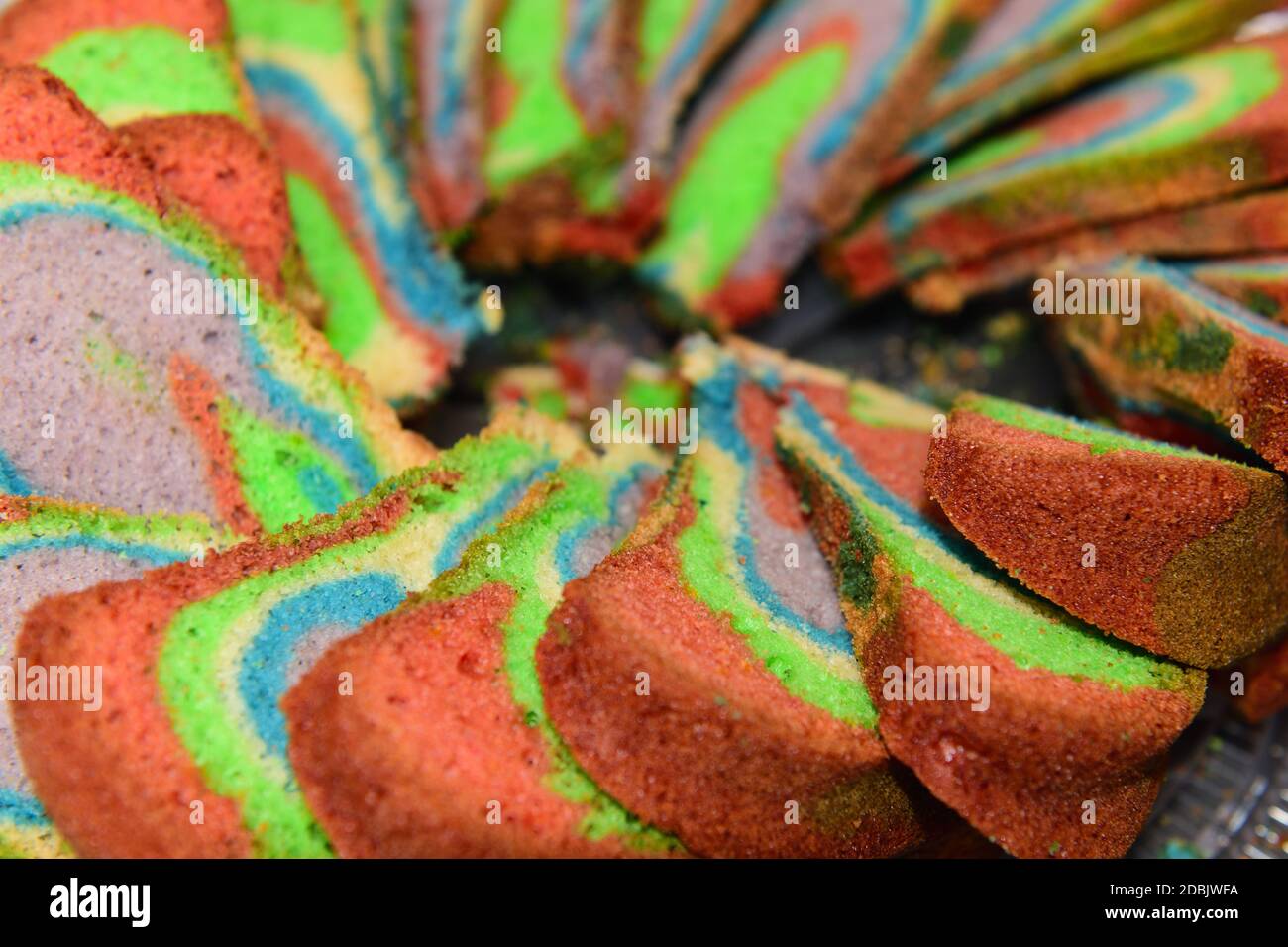 colorful marble cake Stock Photo - Alamy