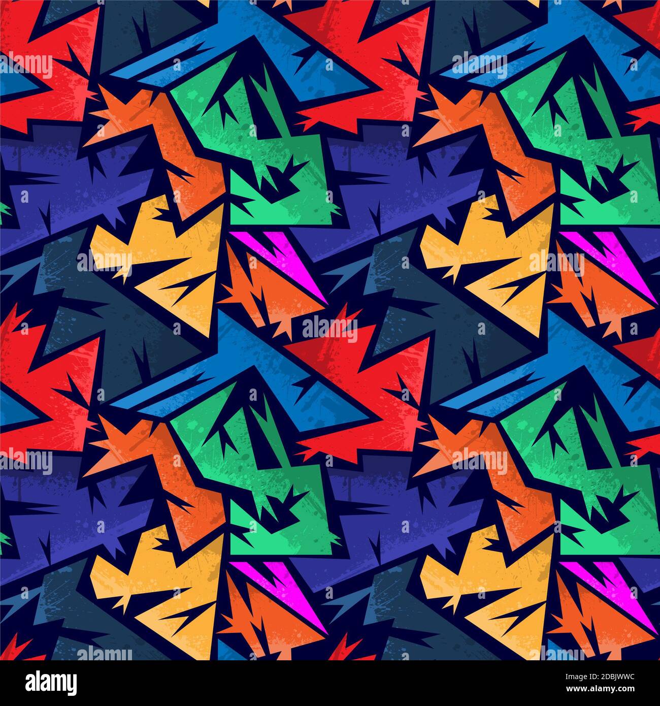 Abstract urban backdrop with curved geometry seamless pattern and ...