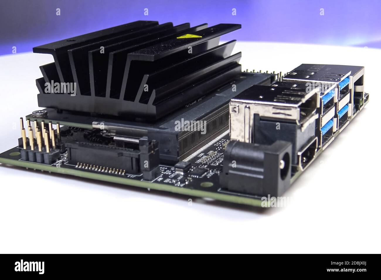 Cooling radiator for the mini computer board. Cooling electronics Stock ...