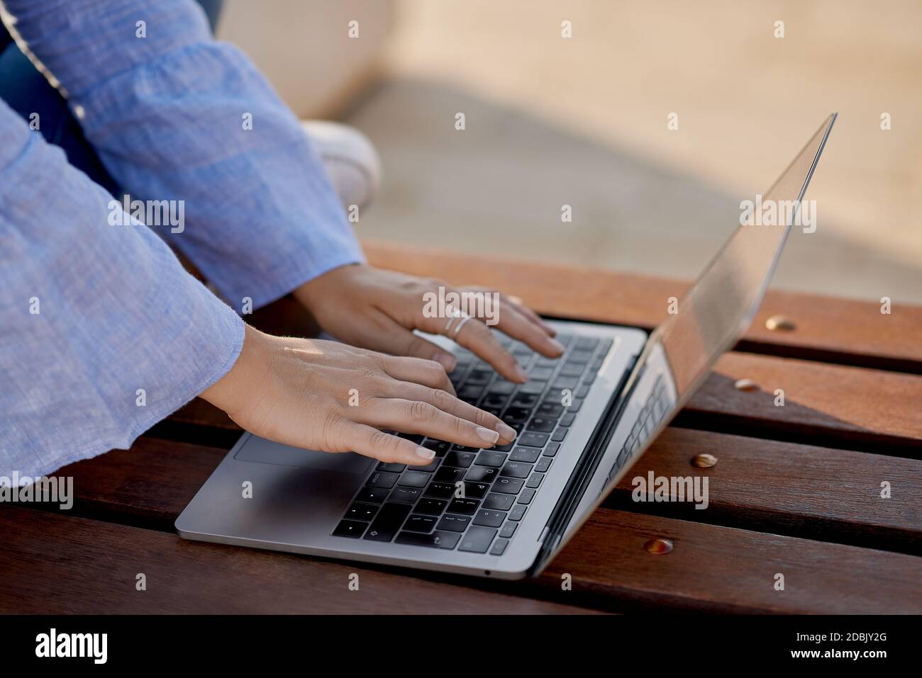 Typing in nature hi-res stock photography and images - Alamy