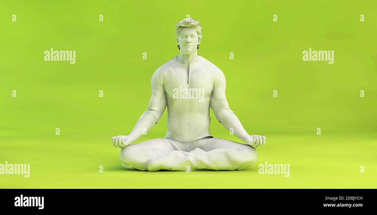 Business Man Zen Meditating and Keeping Calm or Stress Free Stock Photo ...