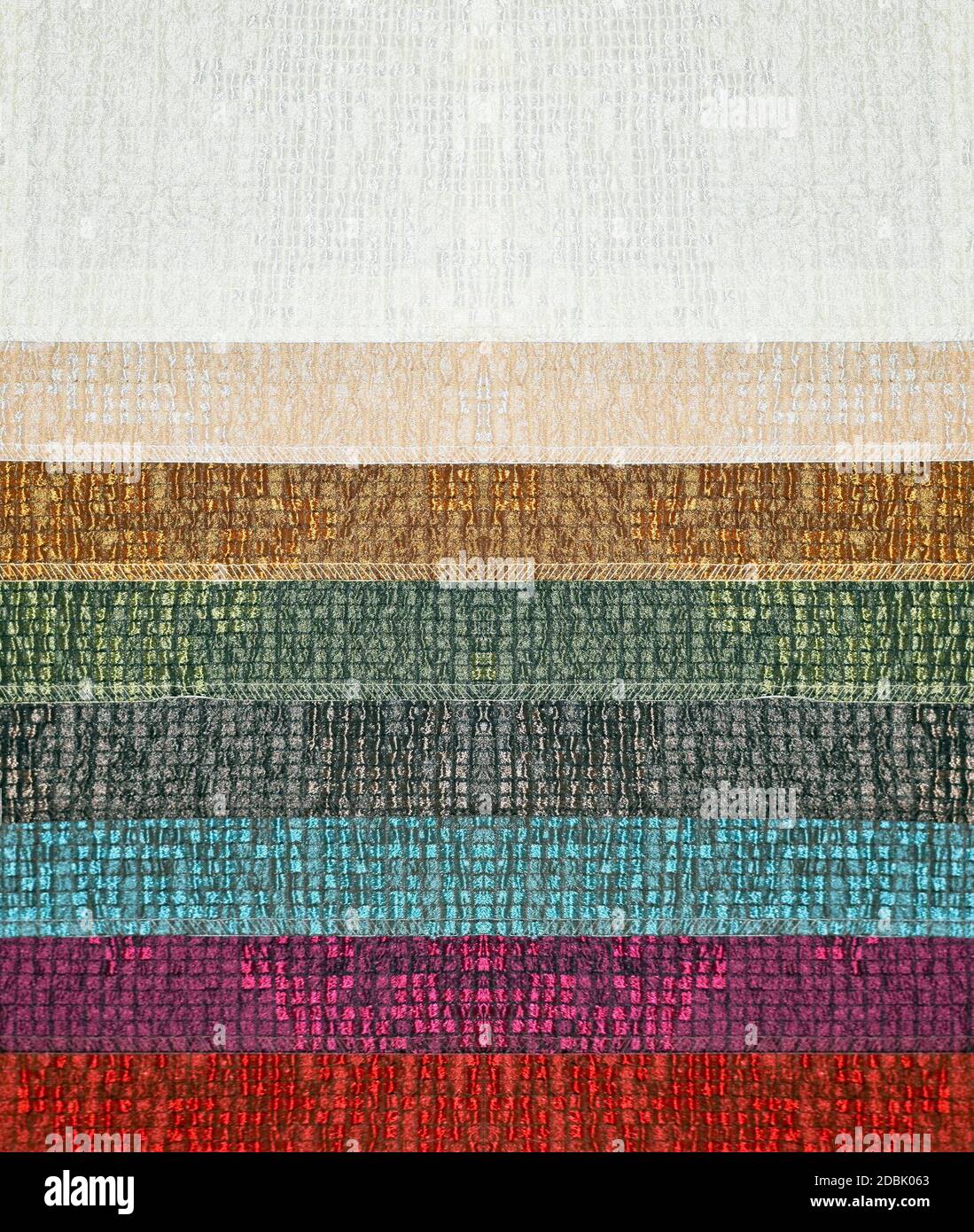 Color chart picker for textured cloth fabric Stock Photo - Alamy