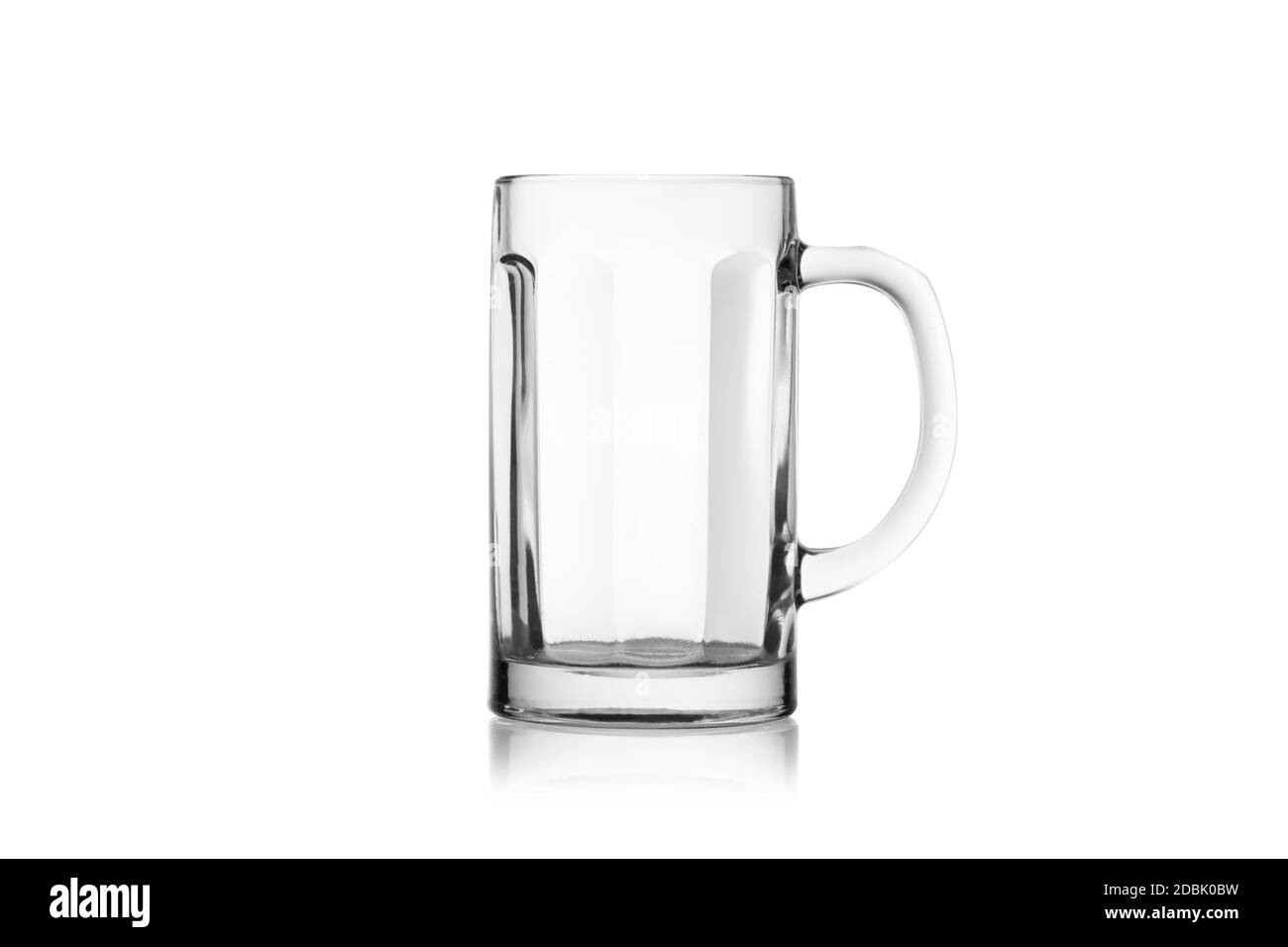 Empty beer mug glass isolated on a white background without glare ...