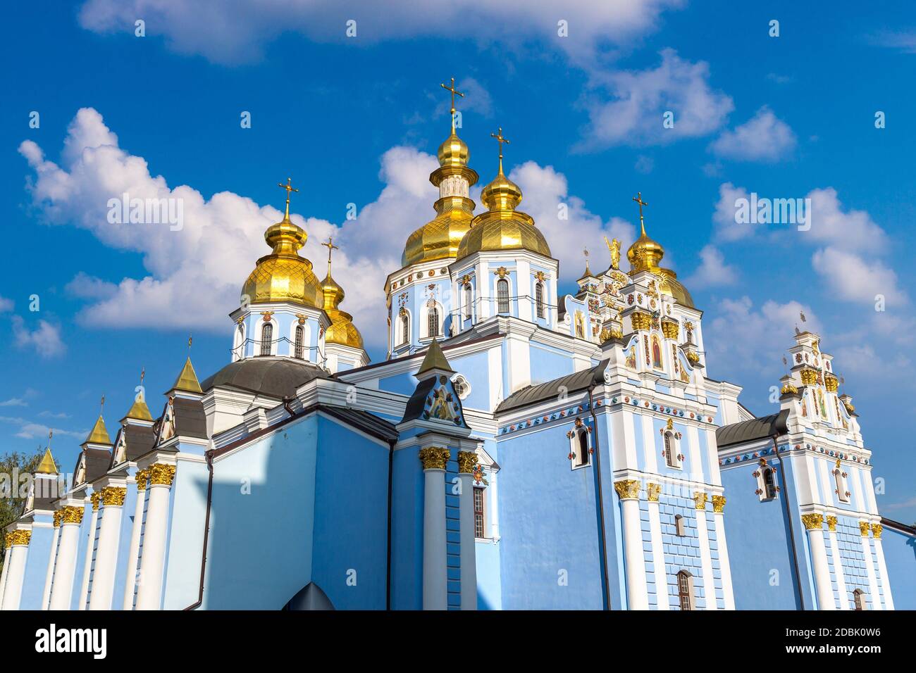 Saint Michael Orthodox Monastery in Kiev, Ukraine in a beautiful summer ...