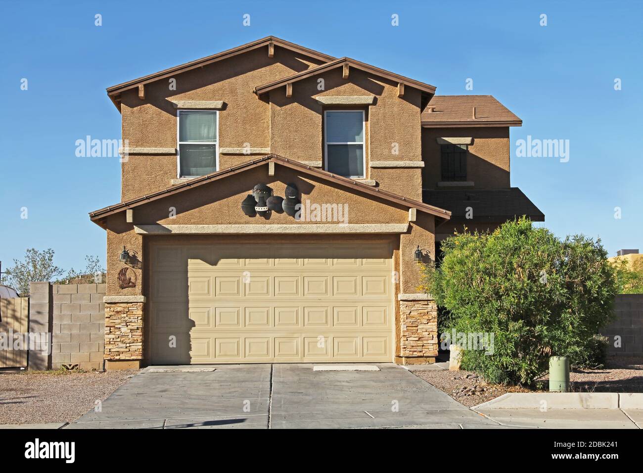 Two-story Stucco Home in Tucson, Arizona Stock Photo - Alamy