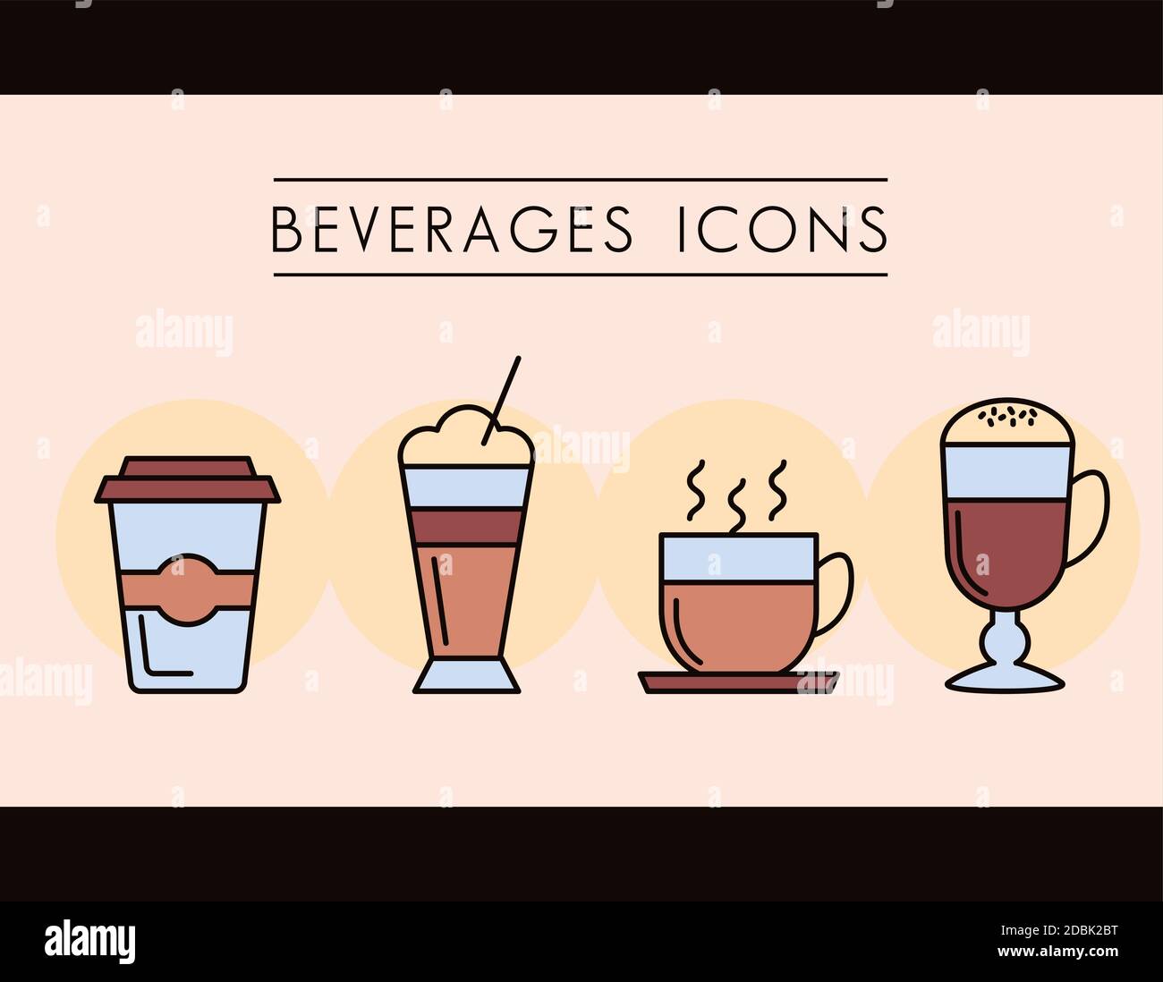 set of coffee beverages icons vector illustration design Stock Vector ...