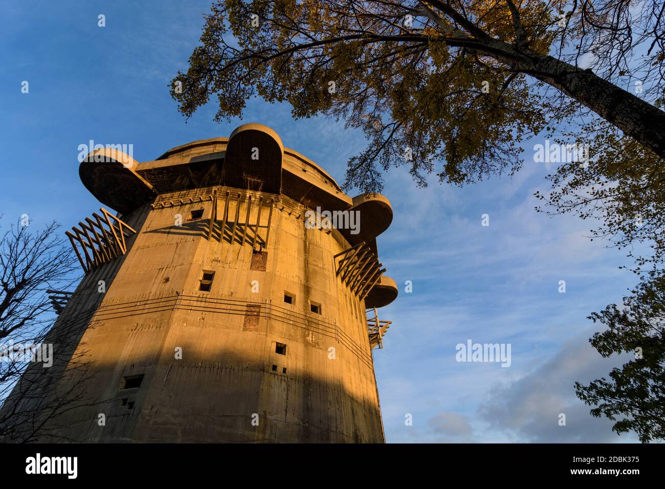 Wien, Vienna: park Augarten, Flak tower G-Tower in 02. Leopoldstadt ...