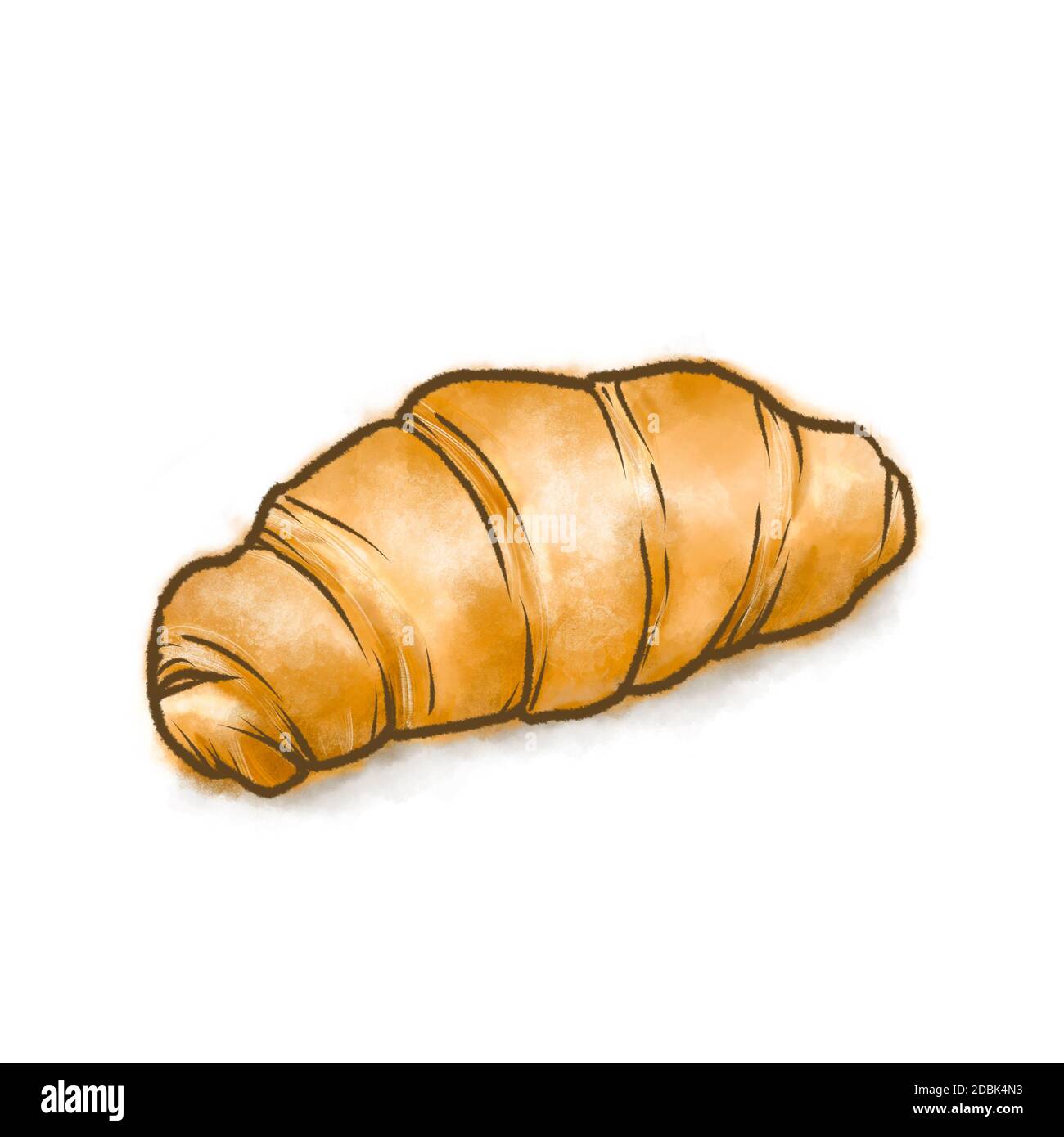Cartoon French Croissant