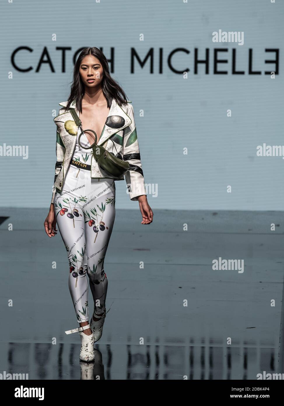Models walk the runway for Catch Michell at Los Angeles Fashion Week S ...