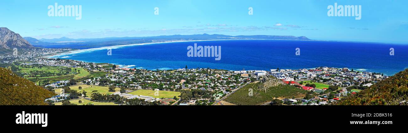 Panorama of the coastal city of Hermanus, South Africa Stock Photo - Alamy