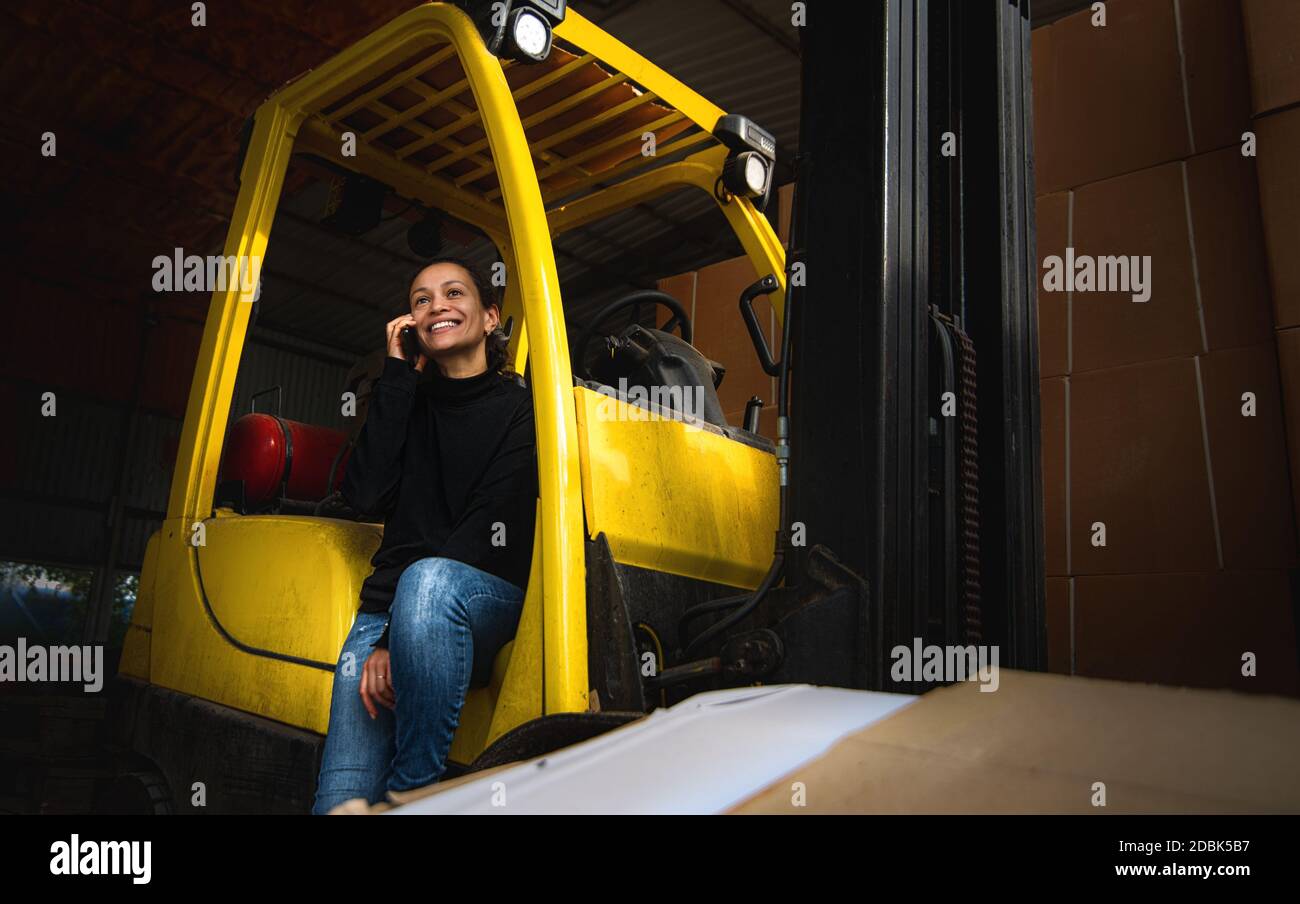 Phone forklift hi-res stock photography and images - Alamy