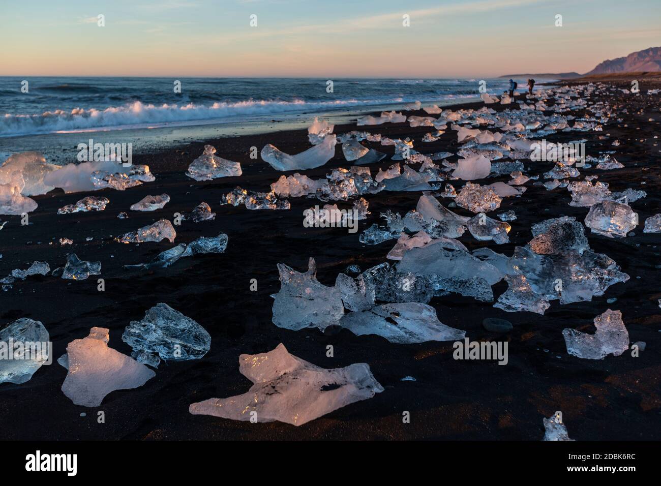 Ice over Diamond Beach, near Jokullsarlon, Iceland Stock Photo - Alamy
