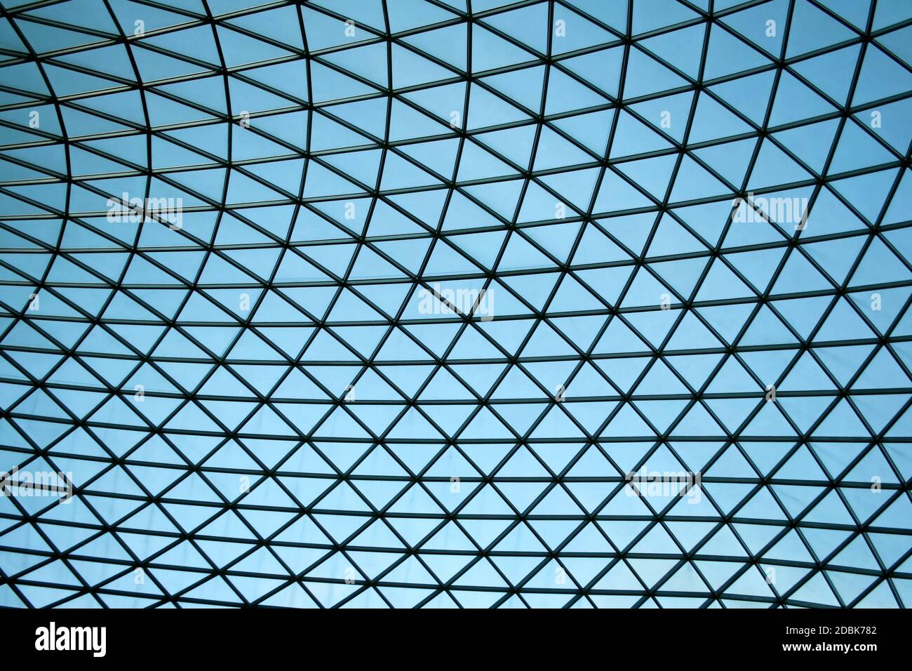 Blue abstract triangular ceiling structure of dome Stock Photo - Alamy