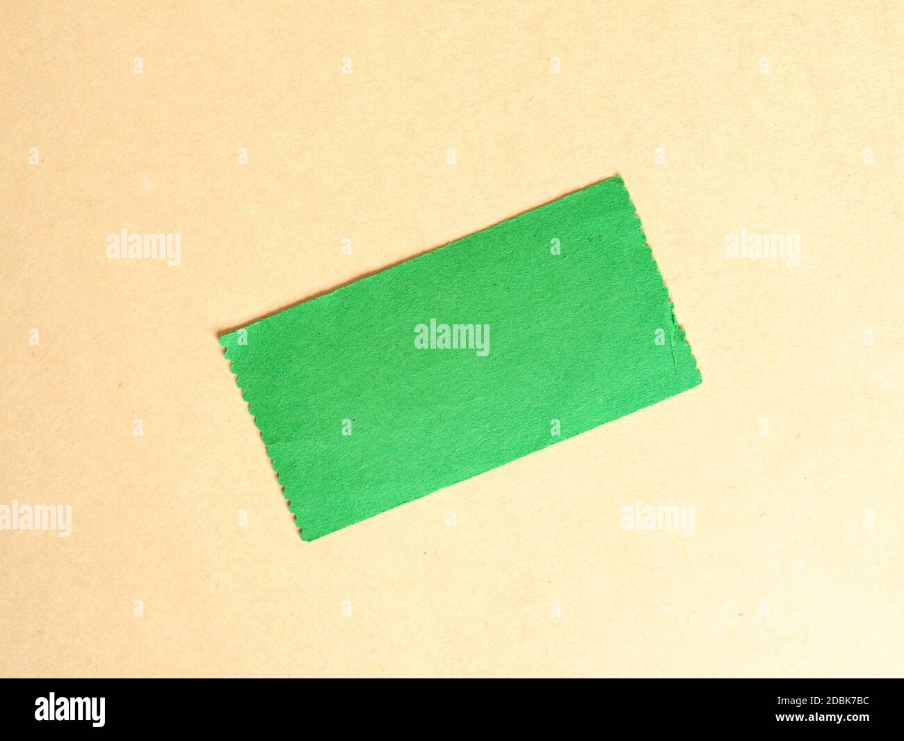 blank green paper tag label or ticket with copy space Stock Photo - Alamy