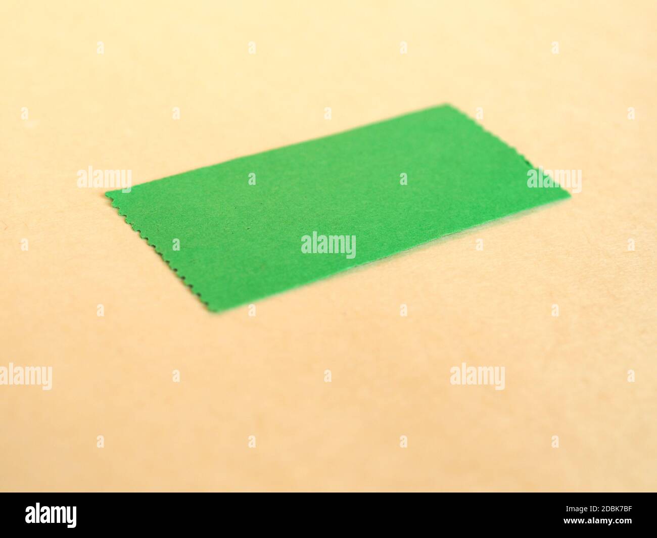 blank green paper tag label or ticket with copy space Stock Photo - Alamy