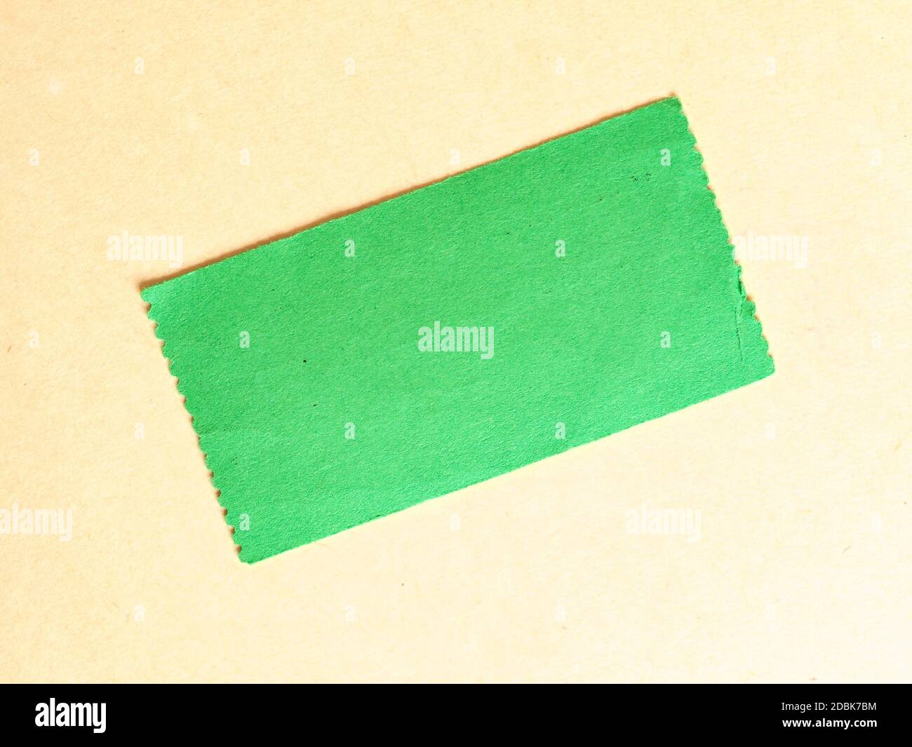 blank green paper tag label or ticket with copy space Stock Photo - Alamy