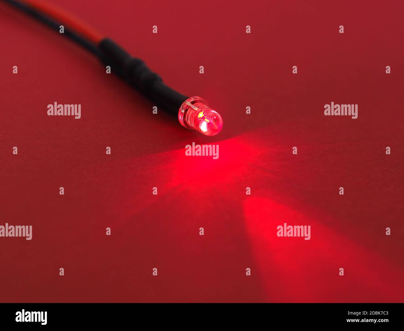 Red LED Light Emitting Diode lamp bulb Stock Photo - Alamy