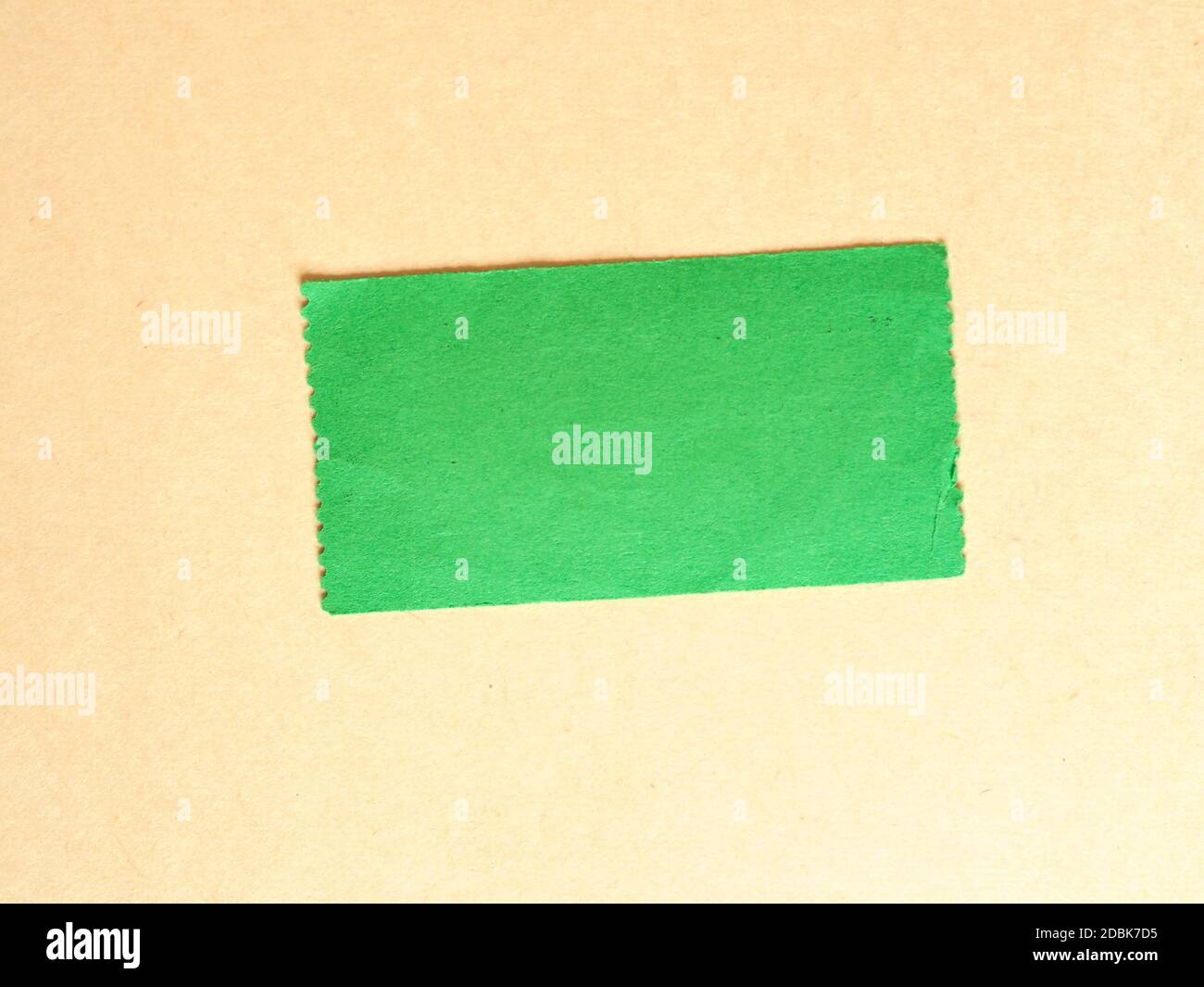 blank green paper tag label or ticket with copy space Stock Photo - Alamy