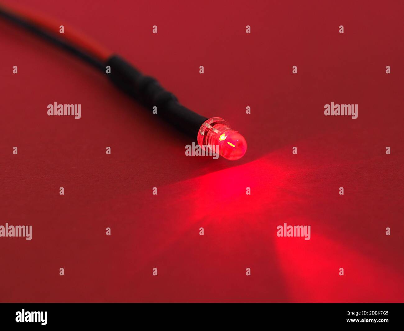 Red LED Light Emitting Diode lamp bulb Stock Photo - Alamy